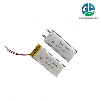 China Rechargeable KC CE  3.7v 1000mah Lipo Bataries Lithium Polymer Battery Pack 602560 1000mah Li-polymer Battery for sale