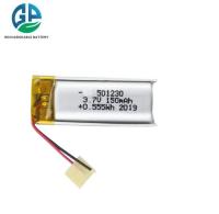 China KC Approved Rechargeable Lithium Polymer Battery 3.7V 150mAh With PCB Wires 150mAh 501230 3.7v for sale
