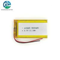 China KC Approved 3000mAh 103665 Model Lithium Polymer LiPo Rechargeable Battery for Small Home Appliances for sale