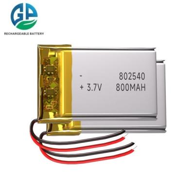 China 3.7V 800mAh Lithium Polymer Battery Pack with 500times Cycle Life for Beauty Devices for sale