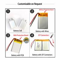 China 3.7V 800mAh Lithium Polymer Battery Pack with 500times Cycle Life for Beauty Devices for sale