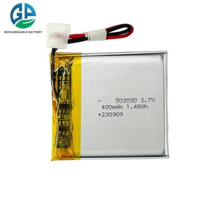China High Capacity 400mAh Li Ion Polymer Battery Pack 503030 KC Certificated Lipo Battery for Smart Watch for sale