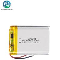 China 3.7V 600mAh KC IEC62133 Approved Lithium Polymer Battery Lipo603035 Rechargeable Battery Pack for sale