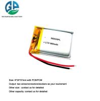 China High Discharge Rate 3.7V 550mAh Lithium Polymer Battery Lipo Rechargeable Battery Pack for sale
