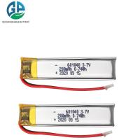 China KC Rechargeable 601040 200mAh 3.7V Factory Wholesale Rechargeable Lihitum Polymer Battery Cell for sale