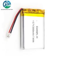 China High Capacity 2000mAh 3.7V Lithium Polymer Battery Pack with 500times Cycle Life Rechargeable Lipo Battery 634169 for sale