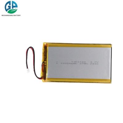 China 3.7V 10000mAh Li Polymer Battery Rechargeable 1260100 Lithium Polymer Battery Pack for sale