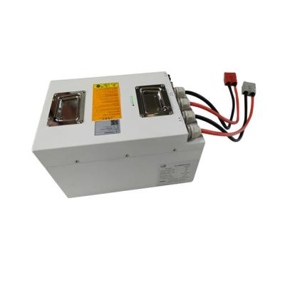China Rechargeable 24V 60AH Lithium Iron Phosphate AGV Battery with Built-in BMS for Forklifts for sale