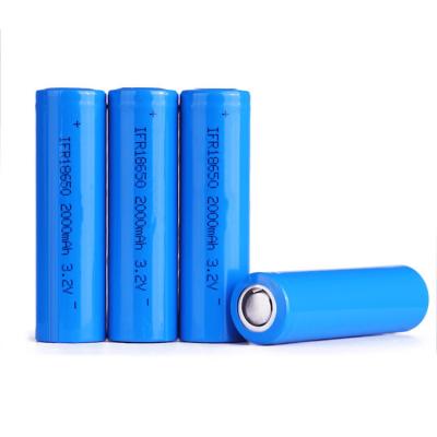 China UN38.3 Certified LFP 18650 Battery Cell 3.2V 2000mAh with 2000 Cycle Life for Solar and Power Tools for sale