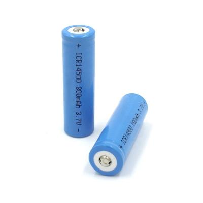 China 750mAh 3.7V 14500 Lithium Ion Rechargeable Battery with 500 Cycle Life for Solar Lawn Light for sale