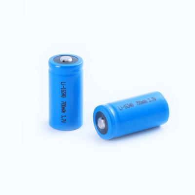 China 700mAh 3.7V Rechargeable ICR16340 Lithium Ion Battery for Flashlight and Portable Devices for sale