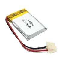 China 502030 3.7V 250mAh Lithium Polymer Battery Pack Rechargeable Lipo Battery for LED Light for sale