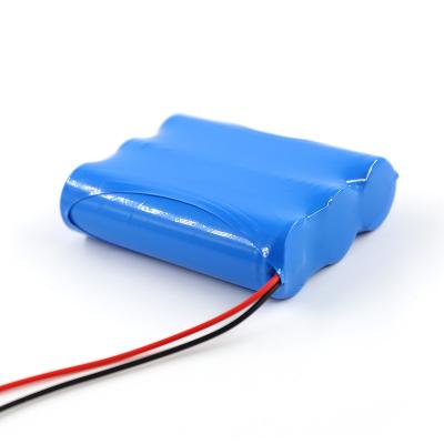 China ICR 18650 3s1p 11.1V 2600mAh Rechargeable Lithium Ion Battery Pack with 500 Times Cycle Life for sale