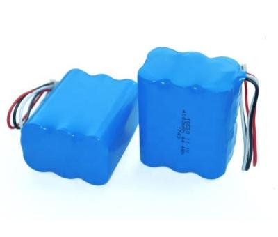 China OEM 11.1V 4000mAh 18650 Lithium Ion Rechargeable Battery Pack with 500 Cycle Life for sale