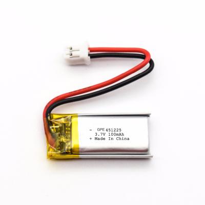 China IEC62133 Approved 3.7V 100mAh Lipo Lithium Polymer Battery Pack for Consumer Electronics for sale