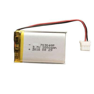 China 703048 Model 3.7V 1000mAh Lithium Polymer Battery Pack Rechargeable LiPo Battery for sale