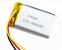 China MSDS 703048 3.7V 1000mAh Lithium Polymer Battery with 500 Cycle Life for Industrial Applications for sale