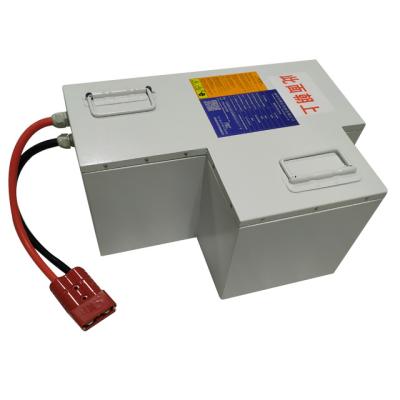 China 48V 50Ah Deep Cycle Lithium Iron Phosphate Battery LiFePO4 AGV Forklift Battery with BMS for sale