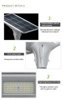 China 30W All-in-One Solar Street Lamp with 25AH LiFePo4 Battery Auto Dimming Remote Control for sale