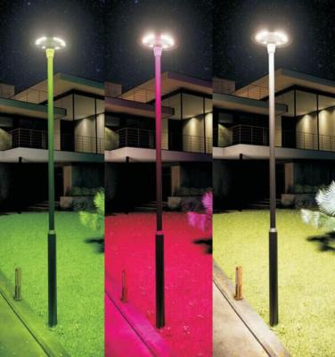 China Color Changing RGB LED Solar Garden Lights 800W-1200W with 32000-48000mAH Battery for 200-350m² Outdoor Areas for sale