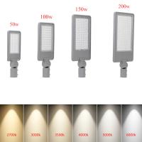 China Smart LED Street Lights 50W-200W AC100-277V IP65 Rated with 120-145LM/W Efficiency for sale