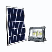 China 60W-600W Solar LED Flood Lights Outdoor with RGB Tri-Color & Music Reflector, 6000-48000mAh Battery for sale