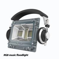 China 200W Solar Panel LED Flood Light with RGB Color Changing & Rhythm Control - 18000mAh Battery, 18+ Hours Runtime for sale