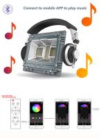 China 200W Solar Panel LED Flood Light with RGB Color Changing & Rhythm Control - 18000mAh Battery, 18+ Hours Runtime for sale