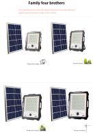 China Integrated Rechargeable LED Solar Flood Light 400W with 630×350mm Panel and 3.2V/42AH Battery for Outdoor Security for sale