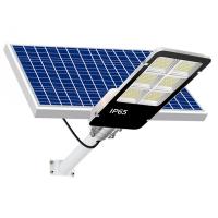 China IP65 Die Cast Aluminum 100W Solar LED Street Light with Inbuilt Battery 15W PV Panel 10000mAh for sale