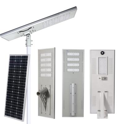 China UNIKE Integrated Solar Street Light 30W-120W LiFePO4 Battery Outdoor Parking Lot Warm White for sale