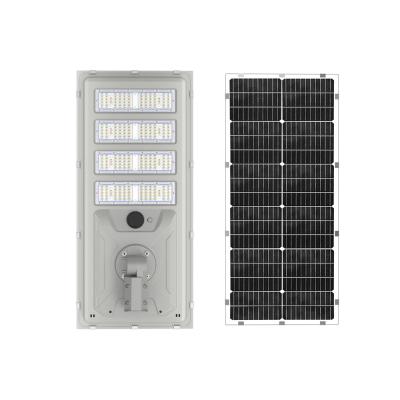 China Integrated Solar Street Light 40W 50W 60W 70W Motion Sensor Dimming IP65 LiFePo4 Battery for sale