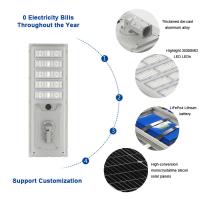 China Engineering Ip65 Waterproof Integrated Induction LED Solar Powered Street Light for sale