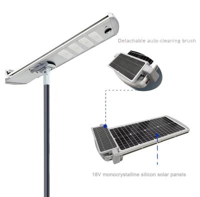 China 8m LED Smart Solar Street Light IP65 Self Clean Auto Cleaning 20W-80W LiFePo4 for sale