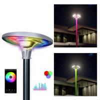 China Die-cast Aluminum Solar RGB Garden Light with 32000mAH Battery and 200m² Coverage for Outdoor Lighting for sale