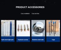China 2m 2.5m 3m Galvanized Steel Split Type Light Pole with 50-200 Micron Zinc Coating for sale