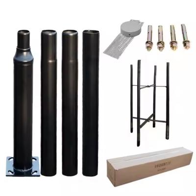 China Galvanized Steel Pipe Light Pole 2.5m to 6m Split Street Lighting with 60-200 Micron Zinc Coating for sale