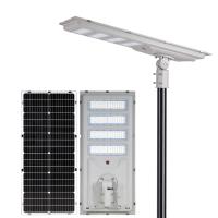 China UNIKE 180lm/W IP65 All-in-One Solar LED Street Light 30W-70W LiFePo4 Battery Motion Sensor for sale