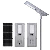 China All in One Solar LED Street Light 30W 80W Panel LiFePO4 Battery Outdoor Lamp for sale