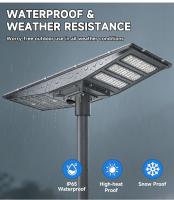 China UNIKE Double Head Solar Garden Light 100W 400W Motion Sensor IP65 Outdoor Pathway Lighting for sale
