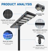 China UNIKE All In One Solar Street Light 60W 10800LM Motion Sensor Adjustable Module IP65 for sale