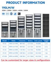 China UNIKE 30W-90W 7070SMD Integrated Solar Street Light IP65 MPPT Controller 5400-16200LM for sale