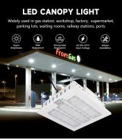 China UNIKE 100W 200W IP65 LED Canopy Light for Gas Station High Efficiency Ceiling Fixture with Dimming for sale