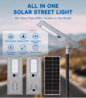 China 180LM/W Remote control Solar Street Light with 90*150°  Beam for Rural and Village Roads for sale