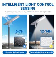 China 180LM/W Remote control Solar Street Light with 90*150°  Beam for Rural and Village Roads for sale