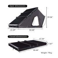 China Triangle Aluminum Hard Shell Rooftop Tent 1-2 Person 82.68in L x 57.09in W Camping for sale