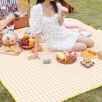 China Durable Waterproof Checkered Oxford Picnic Blanket For Outdoor Camping for sale