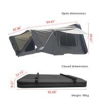 China Fold Out Rooftop Tent Aluminum Hard Top Camping for SUV Truck 84.65 x 83.86 x 49.61 Inch for sale