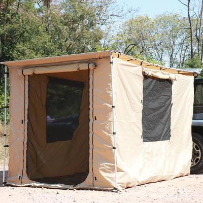 China Camping Car Awning Tent PU 2000 Waterproof 7.5kg Vehicle Attached Canopy with Side Walls for Outdoor Changing for sale