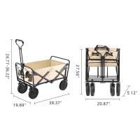 China Double Oxford Cloth Folding Wagon Cart 150KG Load Capacity 80L Outdoor Utility Cart for sale